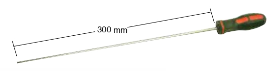 FLAT-POINT SCREWDRIVER of mm. 4 - L = mm. 300 - Buzzetti